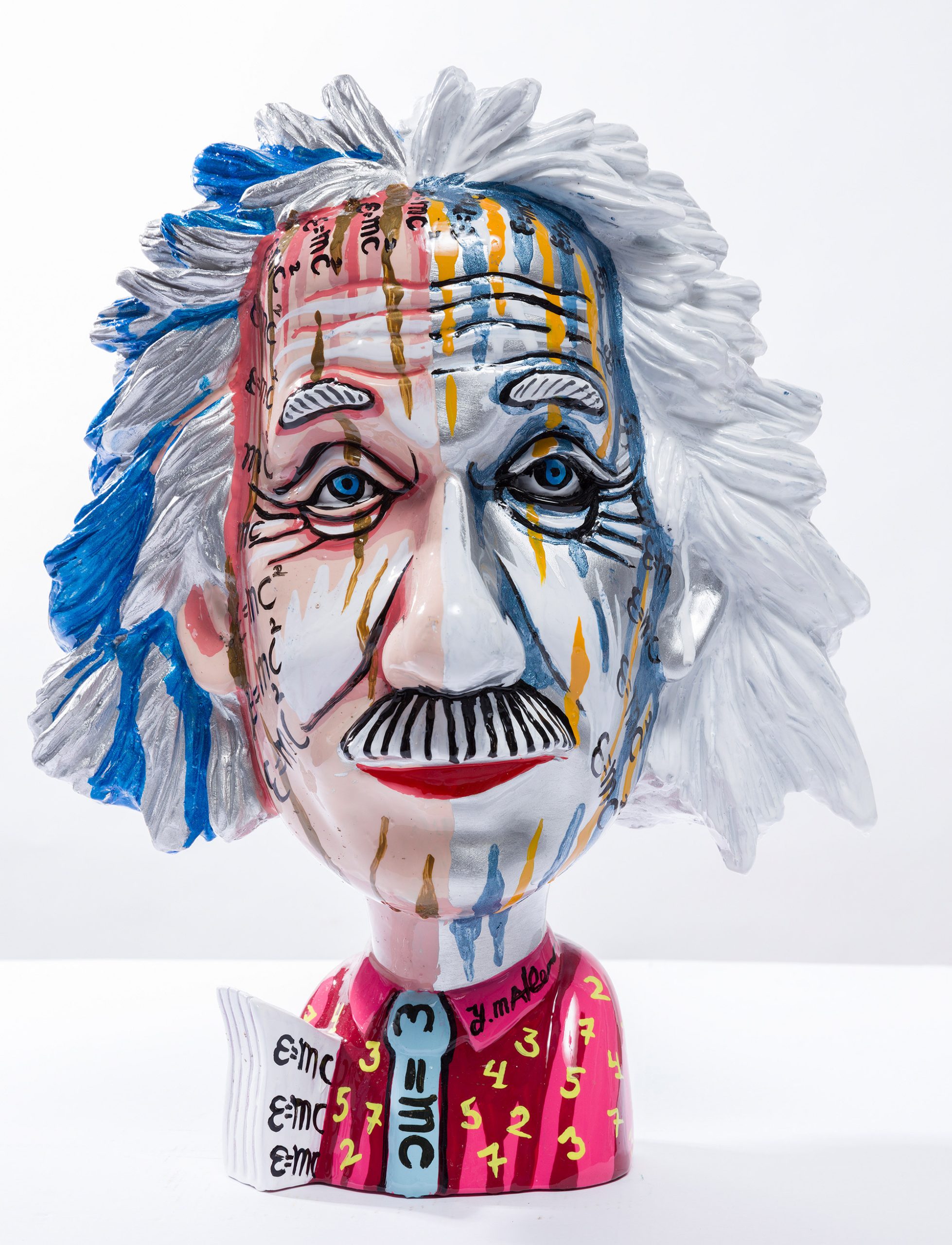 Blue and White Einstein - Art Time Gallery