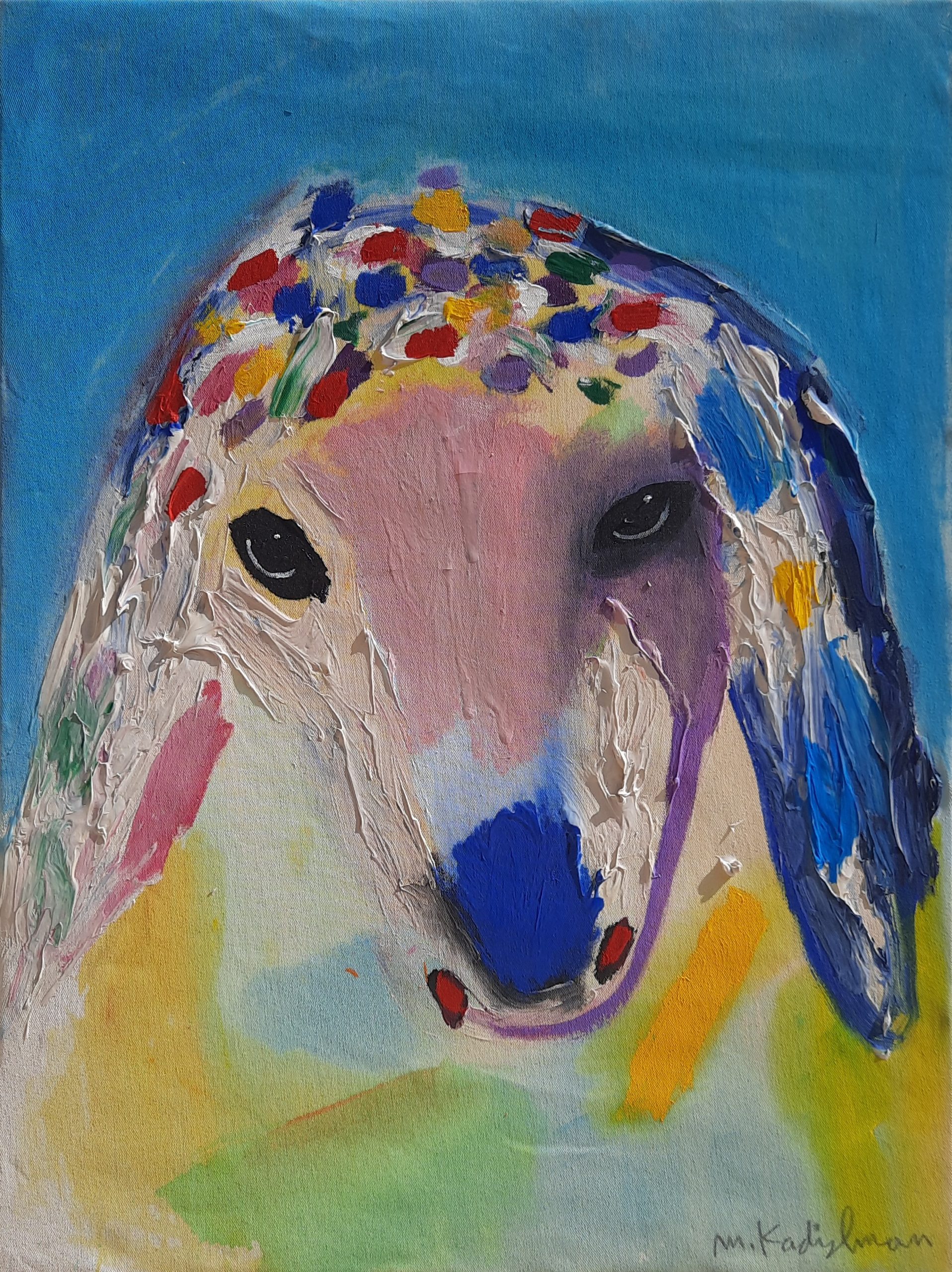 Colorful Sheep #1619 - Art Time Gallery